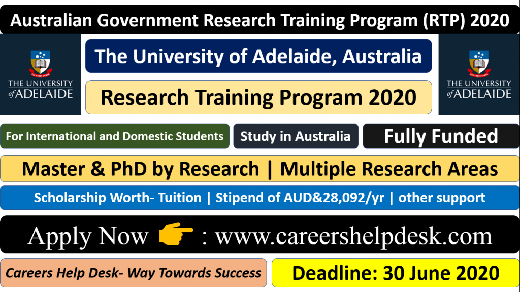 Australian Government Research Training Program (RTP) 2020