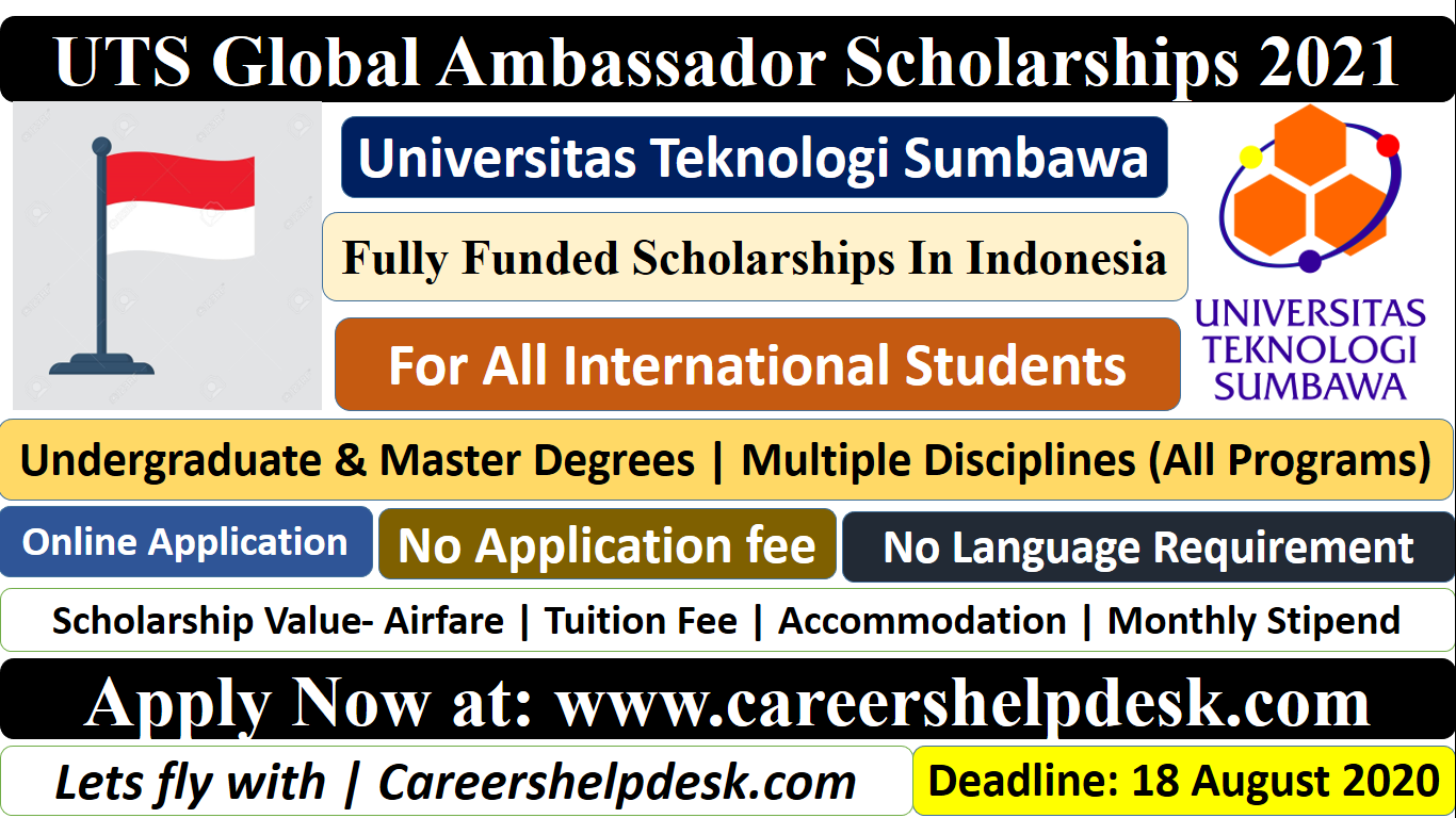 UTS Global Ambassador Scholarships 2021 in Indonesia (Fully Funded)
