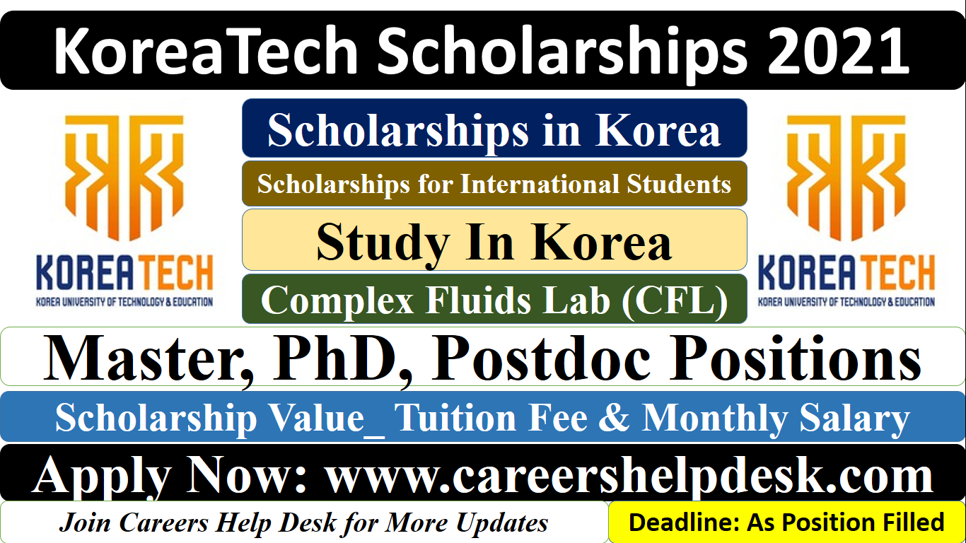 KoreaTech Scholarships 2021 ( Study in Korea)