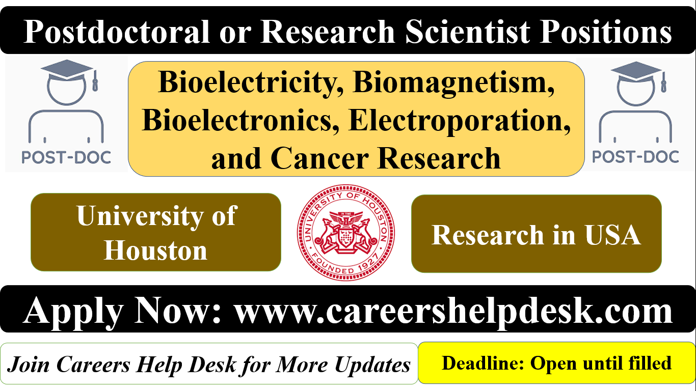 Postdoctoral/Senior Research Scientist Positions at University of Houston