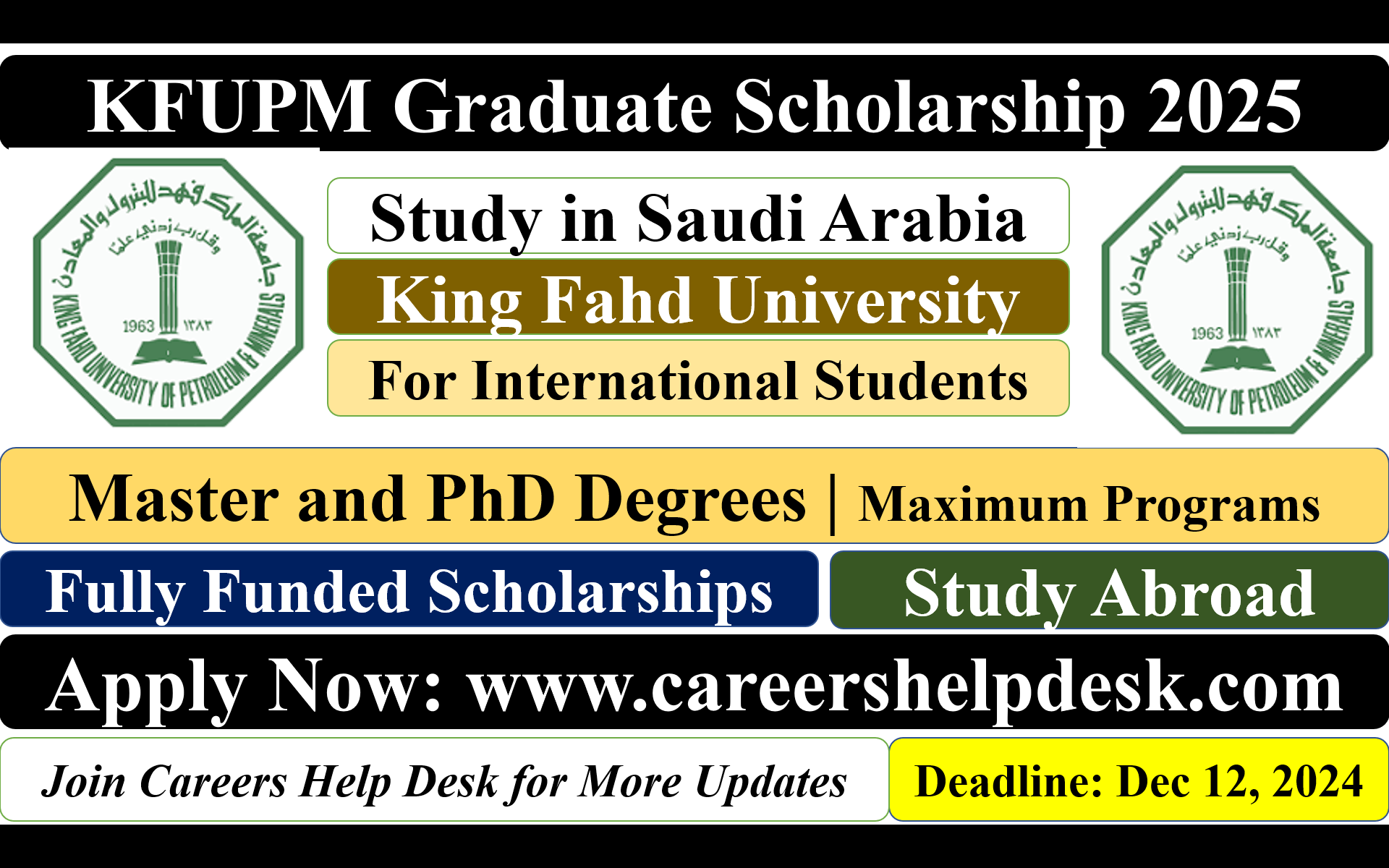 KFUPM Graduate Scholarships 2025 | Fully Funded Scholarships in Saudi Arabia