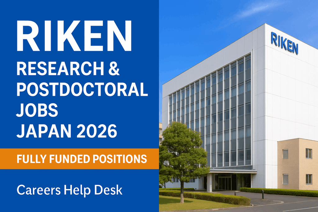 RIKEN Research & Postdoctoral Jobs in Japan 2026 | Fully Funded 100 ...