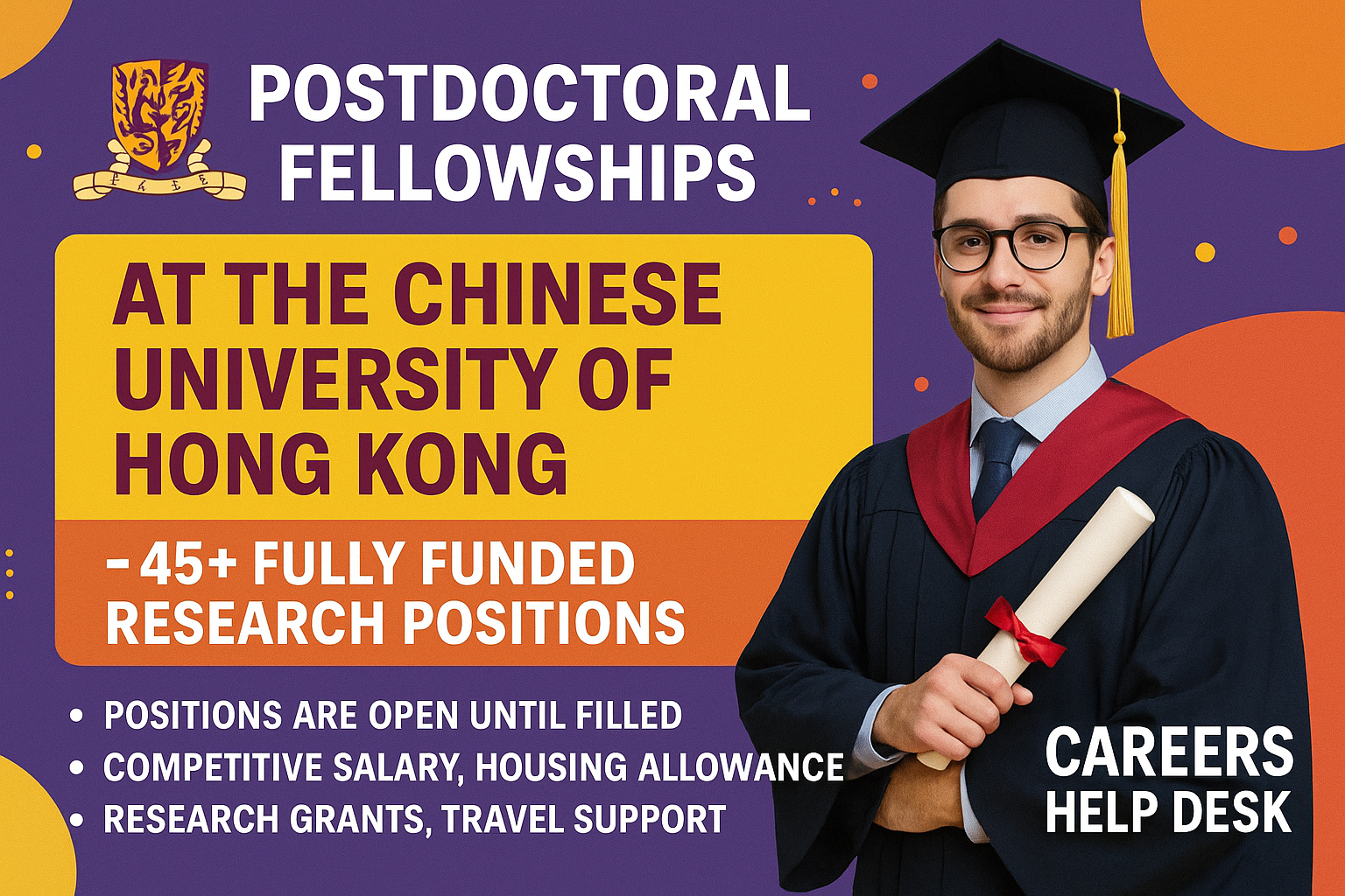 Postdoctoral Fellowships 2025 | The Chinese University of Hong Kong