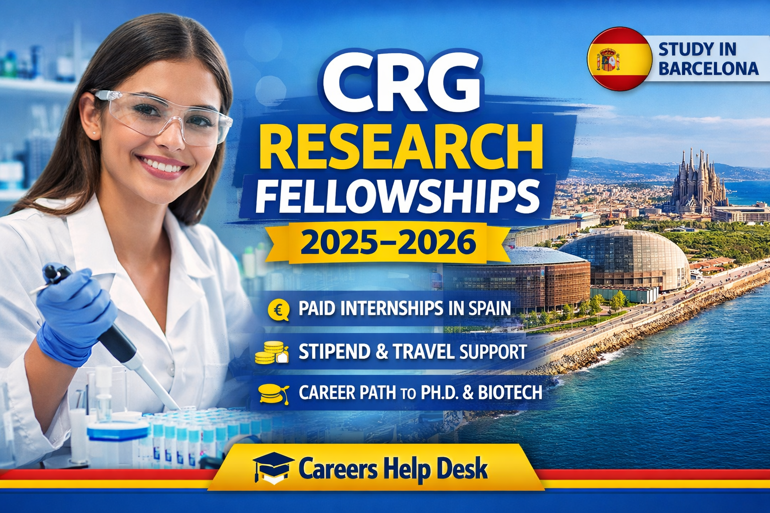 CRG Undergraduate & Master’s Research Fellowships in Spain (Fully ...